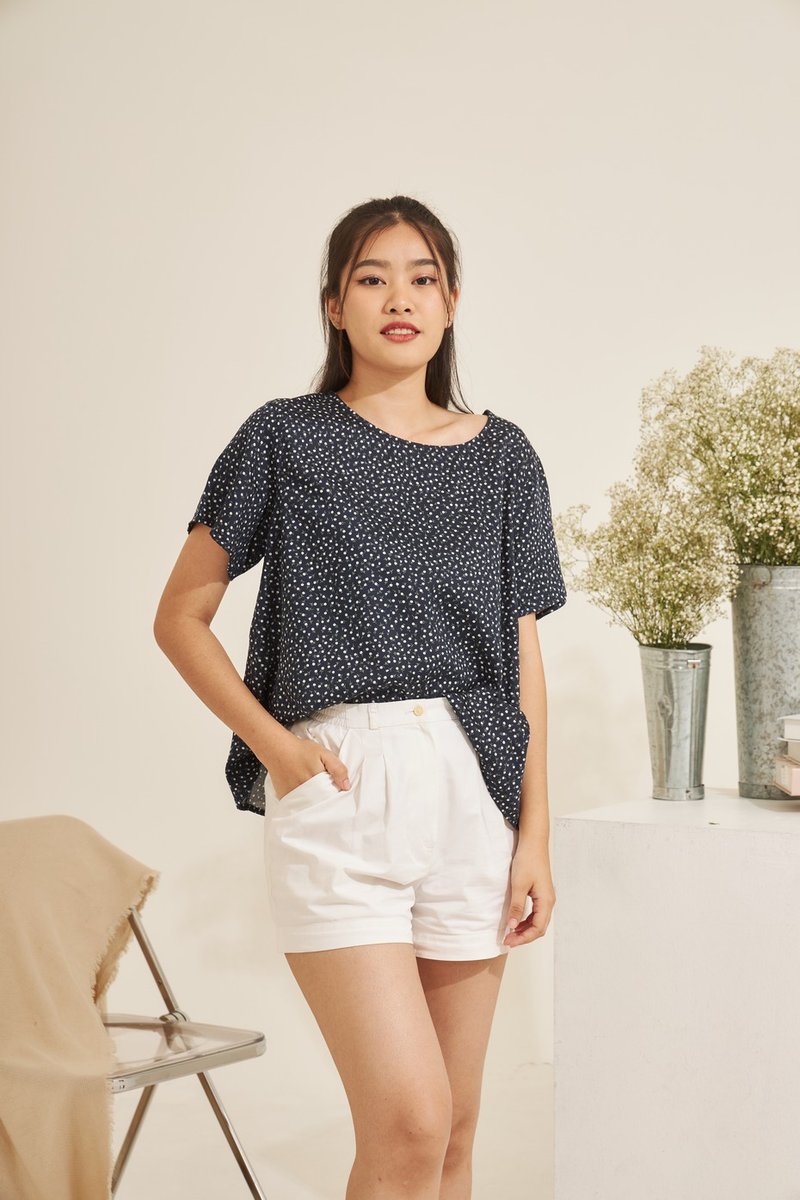 AENG AEI - cotton-rayon floral printed Short sleeve top (05) - Shop Something Simple Women's ...