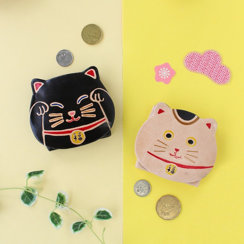 [Pre-order] Lucky Cat parchment paper bag made in India - Shop himastore01 Coin Purses - Pinkoi