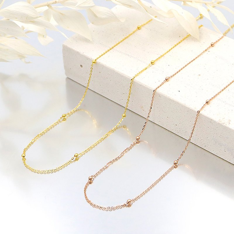 木村輕珠寶 / 18K金 / 隔珠鍊 - 設計館 KIMURA 木村輕金飾・輕珠寶 項鍊 - Pinkoi