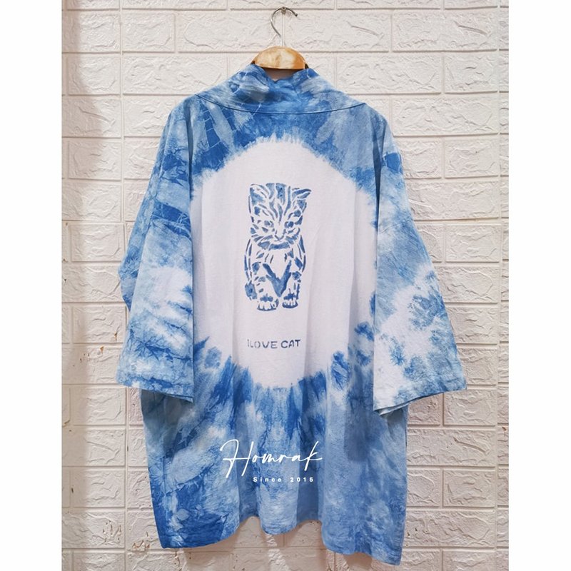 INDIGO YUKATA JACKET (Oversize) - HOMRAK - 設計館 HOMRAK 女裝上衣 - Pinkoi