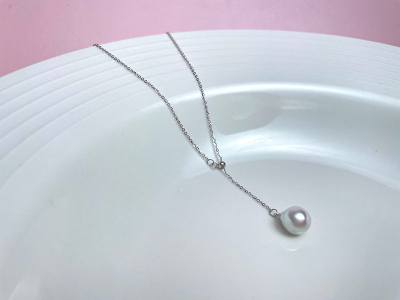 天然海水珍珠 akoya 巴洛克 抽拉Y字鏈 Athena珍珠設計｜項鍊人氣榜 - Pinkoi