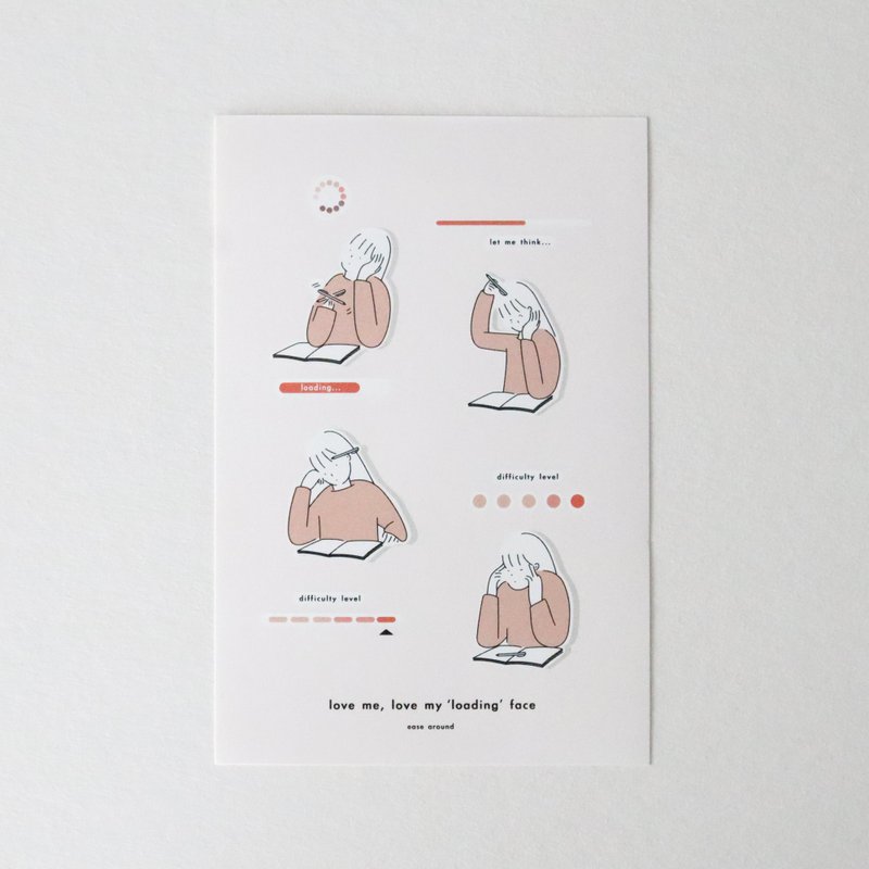 Loading Face Sticker Pad - 設計館 ease around 貼紙 - Pinkoi