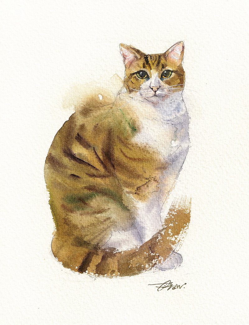 水彩原畫【佇】 詞不DA藝｜海報/掛畫/掛布人氣榜 - Pinkoi