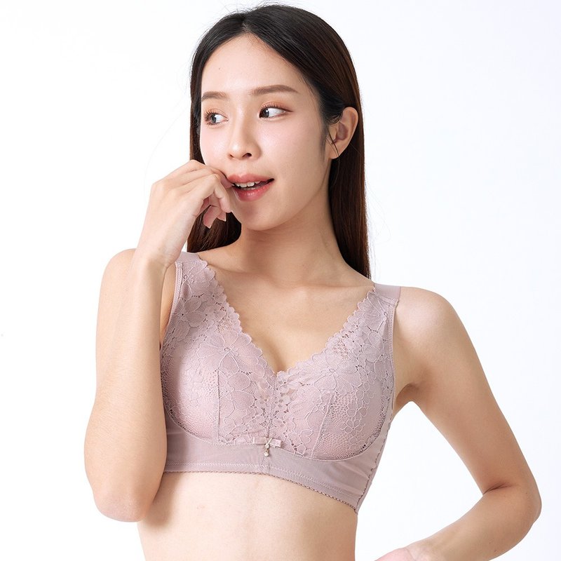 Pink Lady 蠶絲無鋼圈 BCD罩杯 花氛浪漫 網紗彈性布 單件內衣 - 設計館 PINK LADY 女內衣褲 - Pinkoi