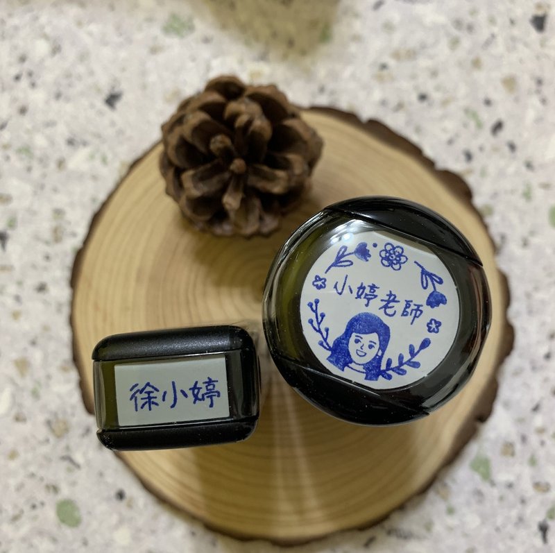 客製圓形連續章 教師章 松果設計Pinecone-客製化商品｜印章/印台人氣榜 - Pinkoi