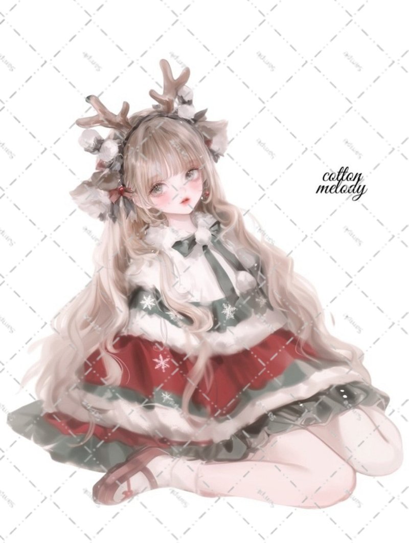 original sticker no.7524 人物ステッカー オリジナルステッカー 人物ステッカー 女の子ステッカー オリジナル人物ステッカー cotton-melody｜貼紙人氣榜 ...