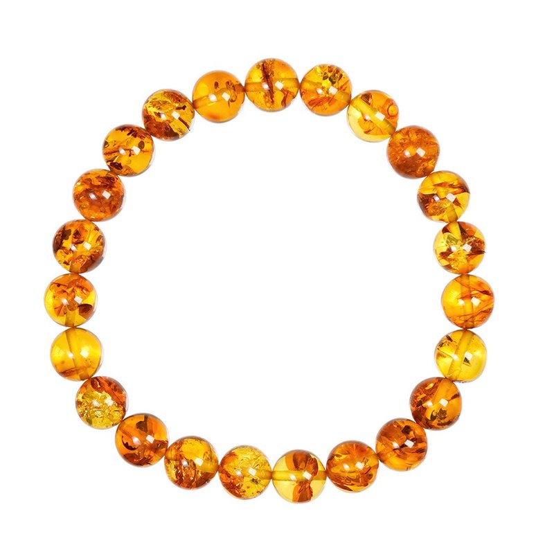 【正佳珠寶】花珀 頂級金紅花珀 7.4-7.8mm 金紅花珀手珠 正佳珠寶 Gemsrich Jewelry｜手鍊/手環人氣榜 - Pinkoi