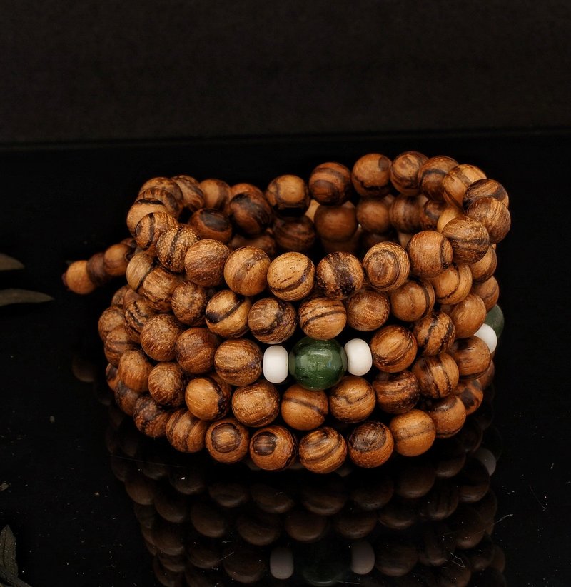 越南沉香 + 碧玉 8mm 108粒木珠手鍊 ( 114060 ) - 設計館 HK-Accessories 手鍊/手環 - Pinkoi