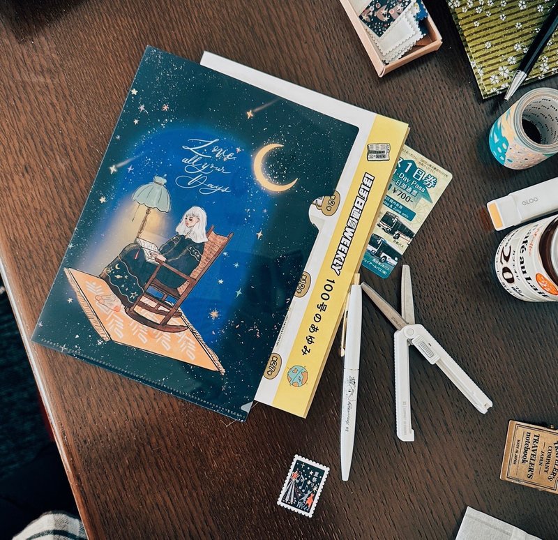 The day has stars and moon file folder A5 size - Shop La Dolce Vita ...