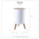 【ikloo】Wood grain high-footed trash can - Shop ikloo Trash Cans - Pinkoi