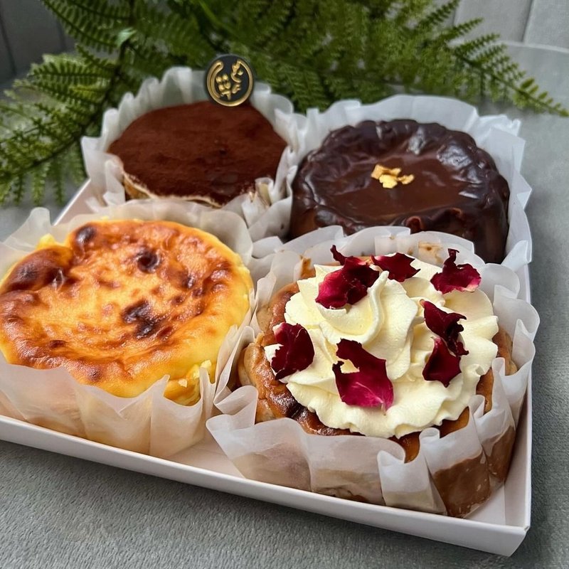 巴斯克乳酪蛋糕禮盒4入(低糖4吋) HARU-手作｜蛋糕/甜點人氣榜 - Pinkoi