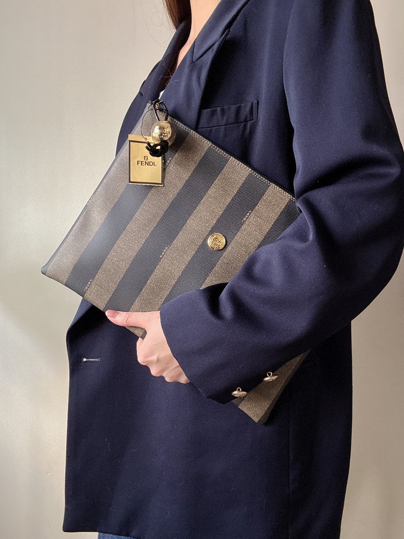 中古未使用品 Fendi Pequin 芬迪 手拿包 電腦包 文件包 意大利 Autrefois Vintage Bags HK｜手拿包人氣榜 - Pinkoi