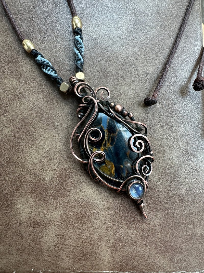 WW337 全手工編織 繞銅線復古做舊 wire wrap 彼得石 吊咀 Misssheep Handmade｜項鍊人氣榜 - Pinkoi