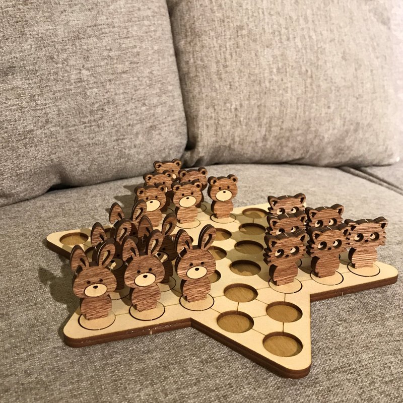 Small Animal Checkers (Board Game) Handmade DIY Assembly Toys - Shop ...