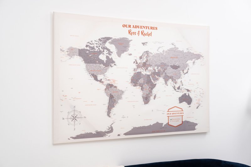 Wall Art Home Decor, Detailed World Map Canvas, Canvas Art, Gift for ...