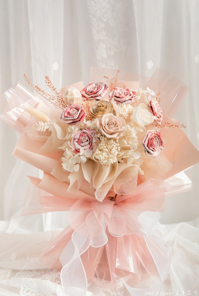 Banknote bouquet/pink bouquet/money flower bouquet/banknote bouquet ...