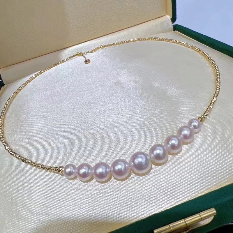 高品質 天然海水珍珠 日本akoya月牙版微笑款 18k金項鏈 Athena珍珠設計｜項鍊人氣榜 - Pinkoi