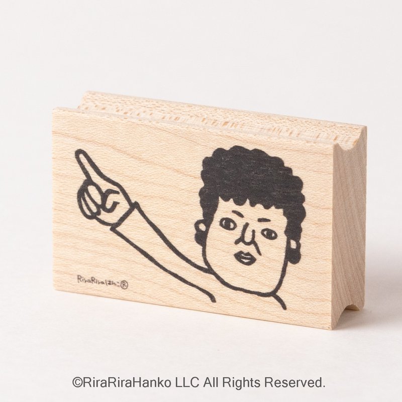 ズバッと指差し関さん*30mmx48mm*ラバースタンプ*R688 RiraRiraはんこ｜印章/印台人氣榜 - Pinkoi