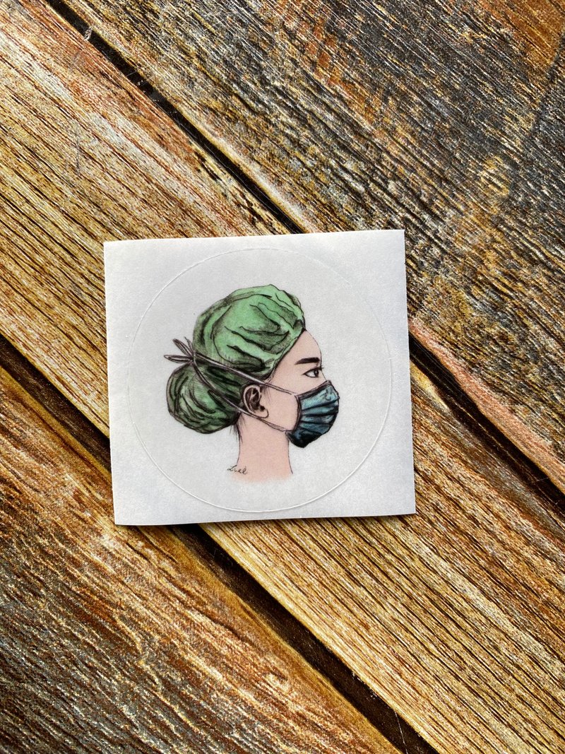 手術室人像透明貼紙 - 設計館 Osteoholic 刀房畫師 貼紙 - Pinkoi