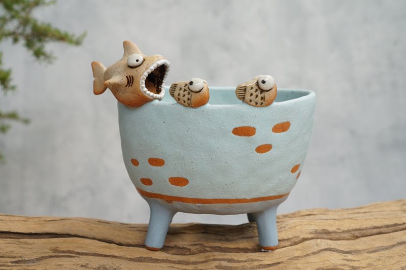 Fish pot , Fish plant pot , Handmade ceramics , pottery stuckwithclay ...