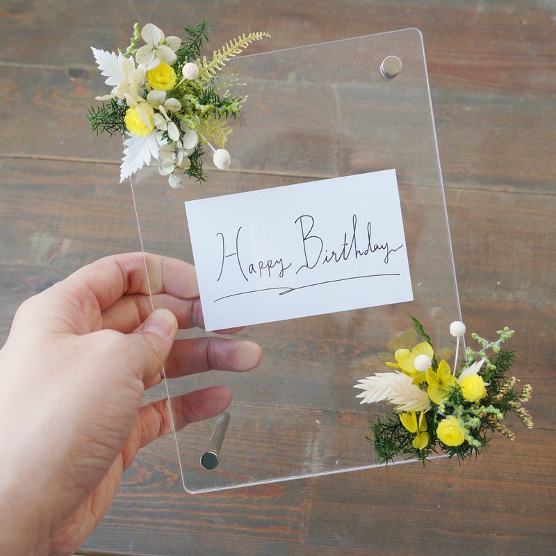 【體驗】DIY課程 自由創作 壓克力相框留言板 / 附贈一杯飲品 SUN 風格花物｜植栽/花藝人氣榜 - Pinkoi