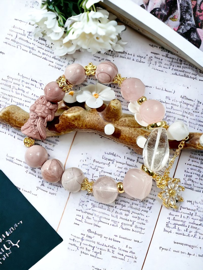 阿拉善 水晶設計 解憂獸 無憂無慮 愛情開花 招財 招桃花 YAMI Design｜手鍊/手環人氣榜 - Pinkoi