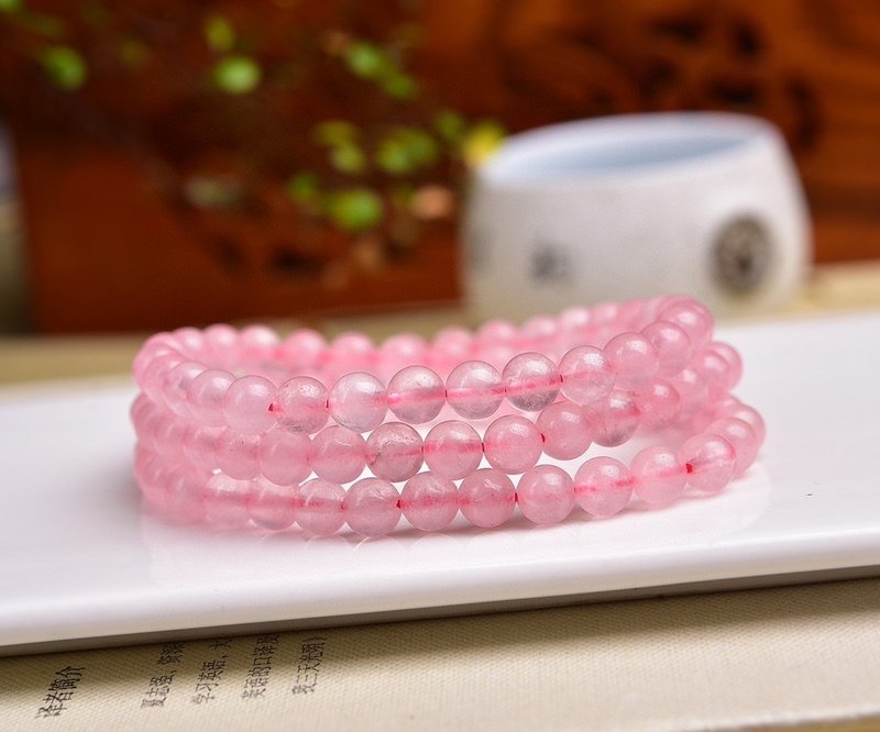 純天然粉晶3圈手鏈 粉晶招桃花旺夫旺人緣 珠徑6mm VASSAN瓦薩水晶城堡｜手鍊/手環人氣榜 - Pinkoi