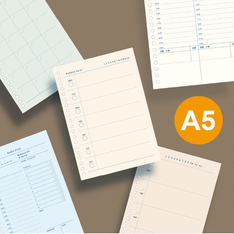 簡單生活系列 CSP-170 A5 20孔純色活頁紙 Ching Ching X Keep A Notebook 寫筆記｜筆記本/手帳人氣榜 - Pinkoi