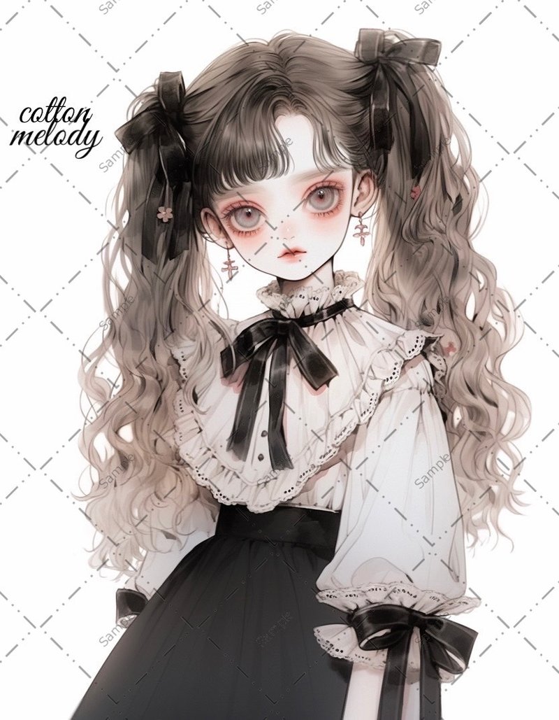 original sticker no.416 人物ステッカー オリジナルステッカー 人物ステッカー 女の子ステッカー オリジナル人物ステッカー cotton-melody｜貼紙人氣榜 ...