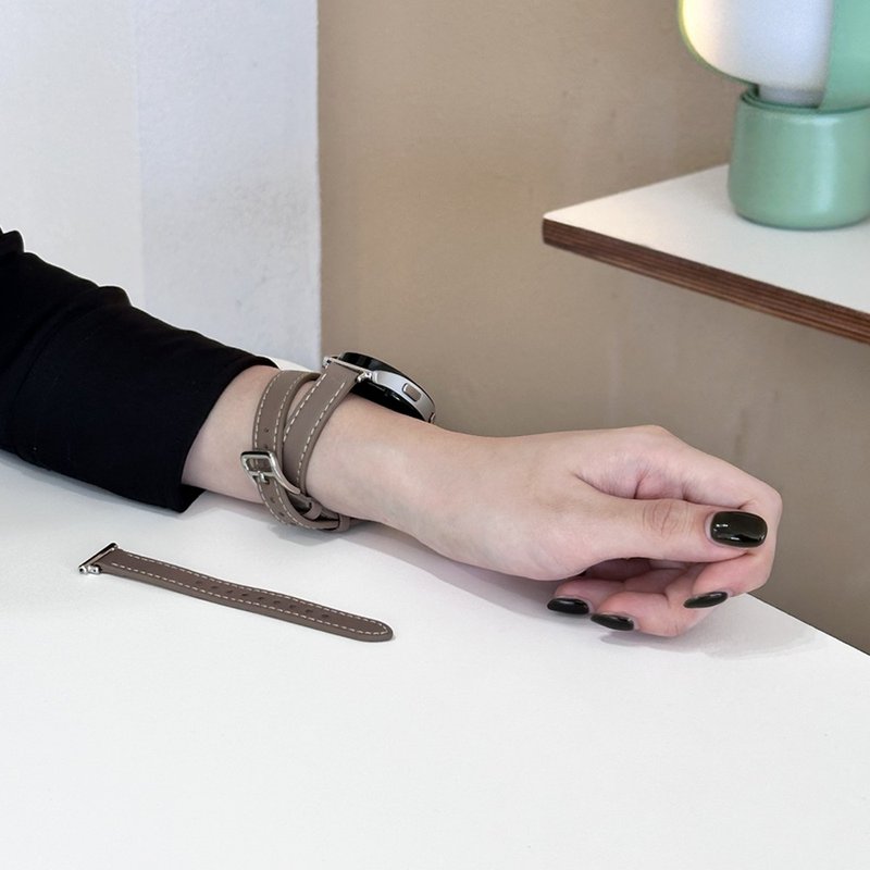 Apple10 9 8 7 se Galaxy7 6 5 4 - Appleskin vegan leather strap single double set - Shop ST-Lab ...