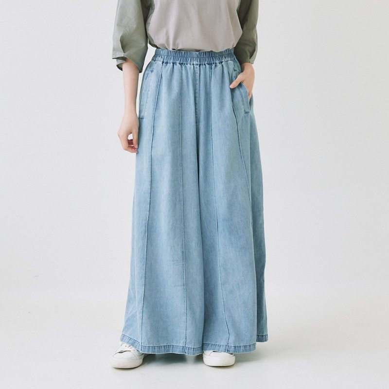 【Simply Yours】中線牛仔闊腿褲 深藍F Simply Yours｜女長褲人氣榜 - Pinkoi