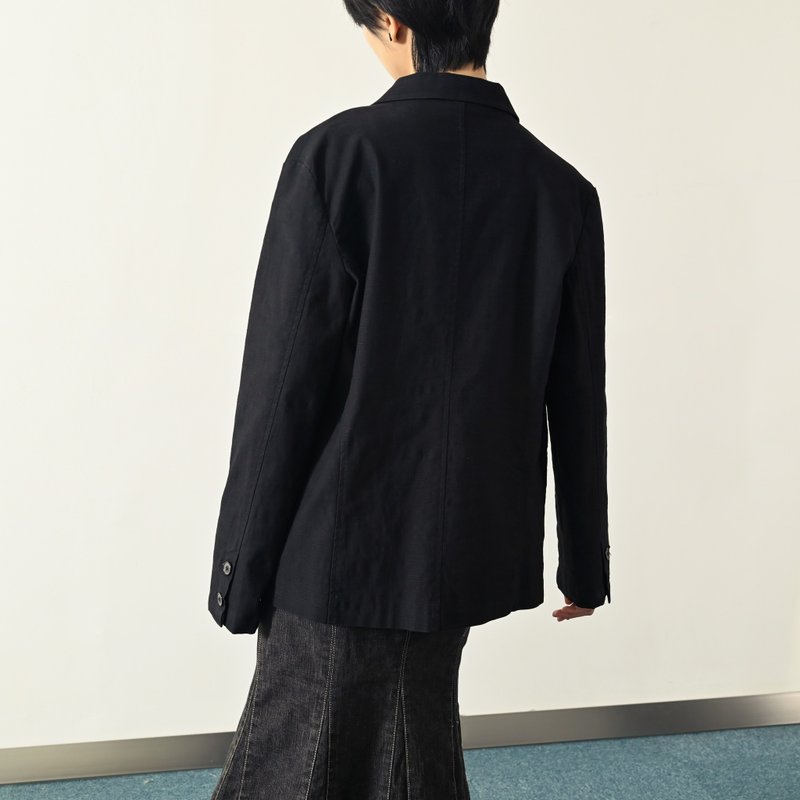 【NaSuBi Vintage】寬鬆版型棉質混紡古著西裝外套 那舒比古著 NaSuBi Vintage｜女西裝外套人氣榜 - Pinkoi