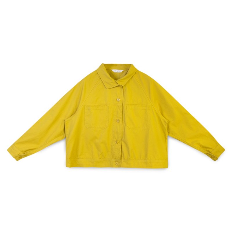 【Simply Yours】絨面水洗短版外套 黃F Simply Yours｜女大衣/外套人氣榜 - Pinkoi