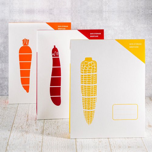 【蔬果生活】A4牛皮紙文件袋 立袋 (一組含3款設計各1入) - 設計館 魚月製所 文件夾/資料夾 - Pinkoi