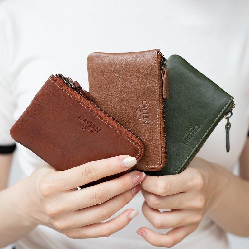 【港澳限定福袋】真皮素雅雙拉鍊質感小錢包-072693_三色 - 設計館 CALTAN DESIGN 零錢包/小錢包 - Pinkoi
