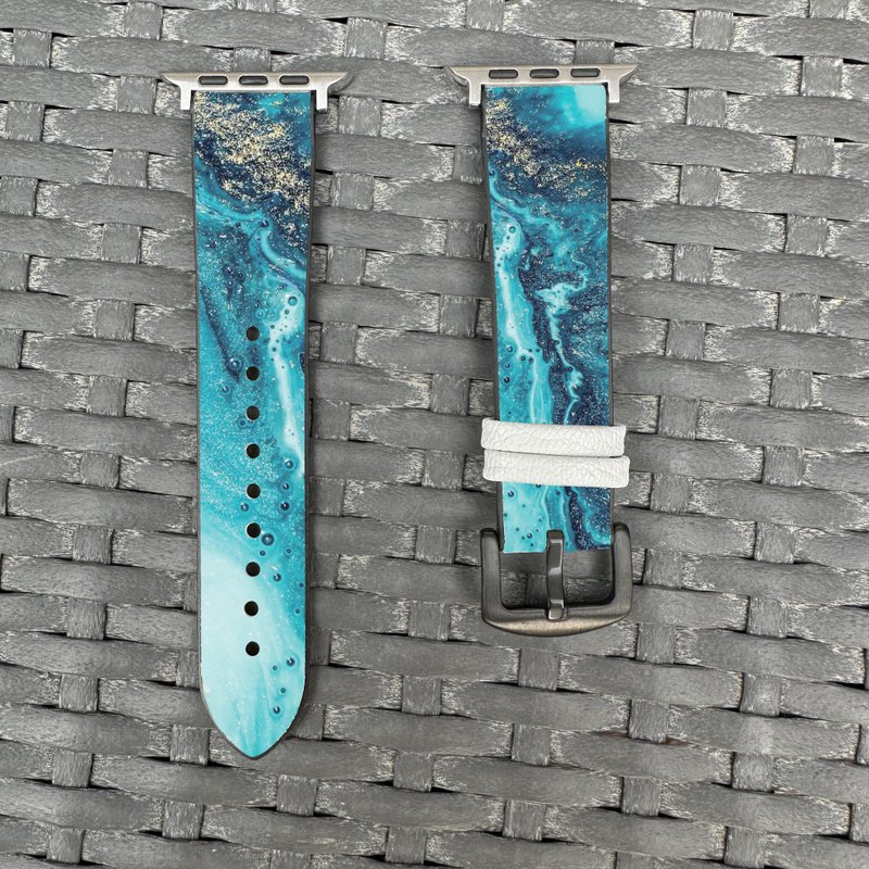 海洋藍金色瑪瑙 Apple Watch 潮流矽膠錶帶 - hw310 Freshion｜錶帶人氣榜 - Pinkoi
