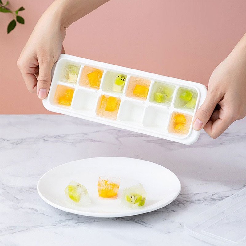 Japan NAKAYA Japan-made 8-compartment ice box/ice cube box with cover-3 ...