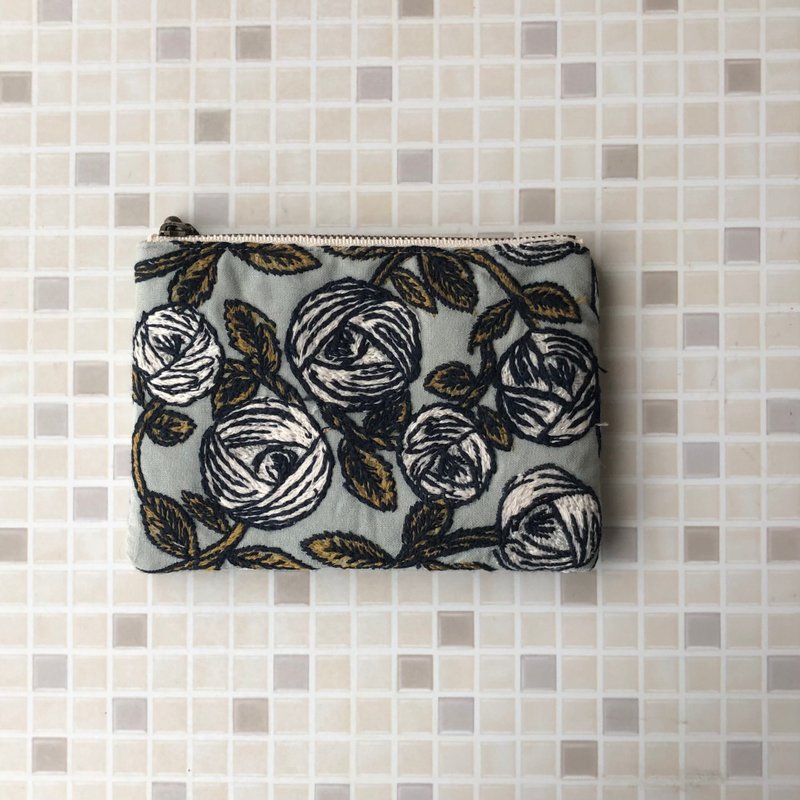 Latest color handmade rose pattern mini pouch with pocket rose high ...