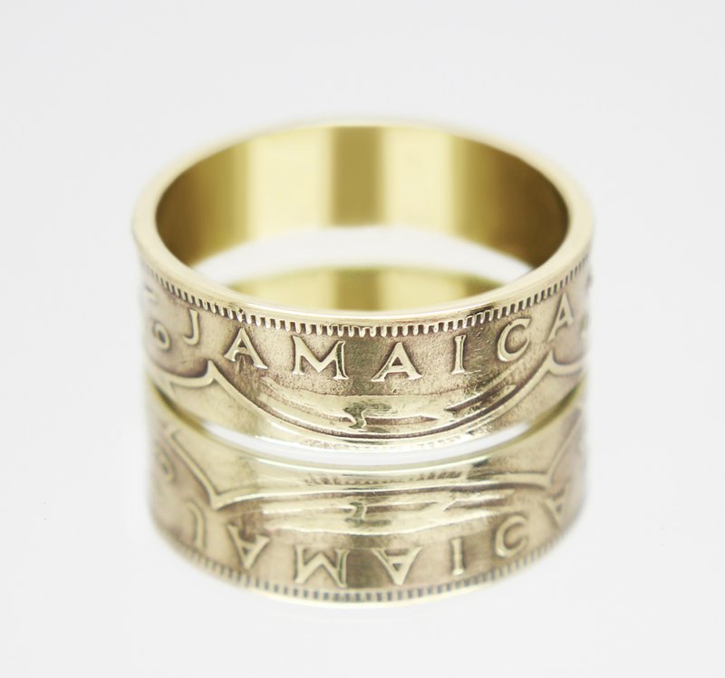Jamaica Coin Ring 1 penny 1953-1963 coin rings for men coin rings for ...