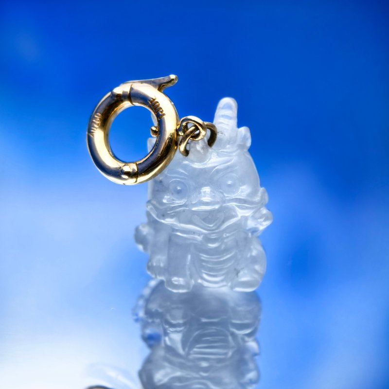 18K金系列 - 18K金配白冰翡翠龍寶寶吊飾 IJUE 一珏｜吊飾人氣榜 - Pinkoi