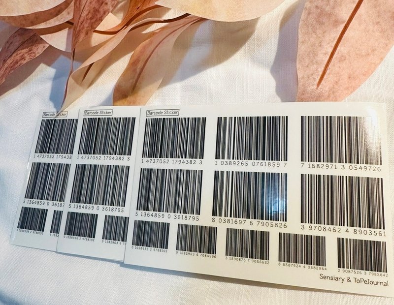 ToPeJournal-Small Barcode Glossy Transparent Sticker 4PCS Sensiary｜貼紙人氣 ...
