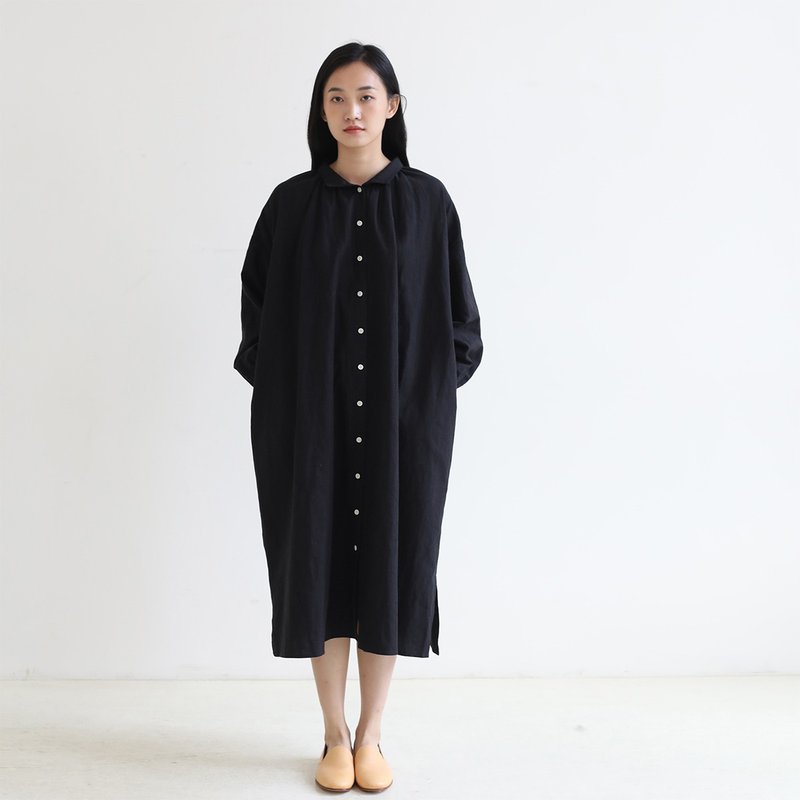 KOOW 迷藏 日本秋冬棉亞麻布 經典日式風衣連衣裙 KOOW｜女西裝外套人氣榜 - Pinkoi