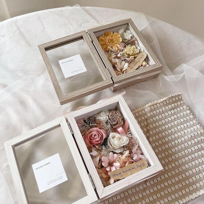 【Three-dimensional photo frame floral art】Eternal life flower photo ...