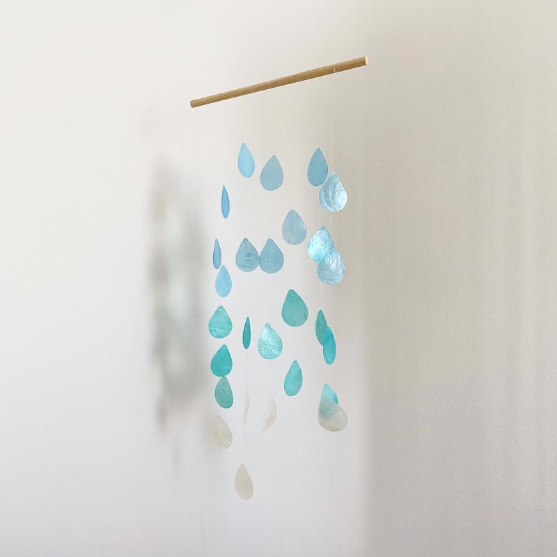 DIY-KIT | It's Raining in London-Blue-Raindrop | Shell Wind Chime ...