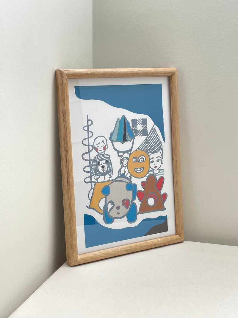 騎熊貓 A4原創手繪印刷繪圖 | 掛畫 | 限量 | 裝飾畫 小角落｜海報/掛畫/掛布人氣榜 - Pinkoi