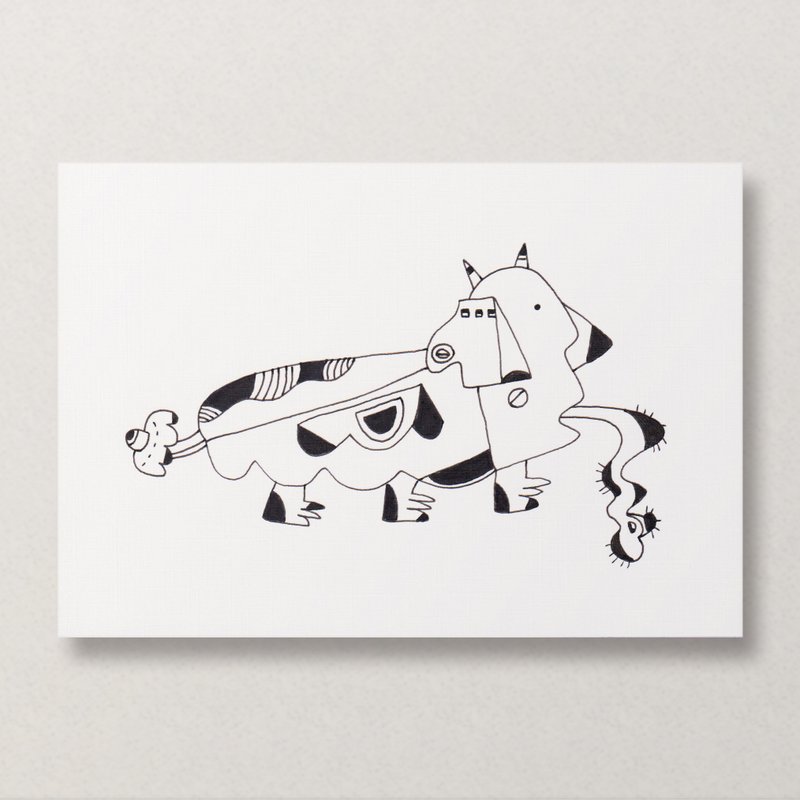 【怪物 #33 不要叫我狗狗 】 手繪卡片 / 原畫手稿 - 設計館 Two Sides 兩邊 卡片/明信片 - Pinkoi