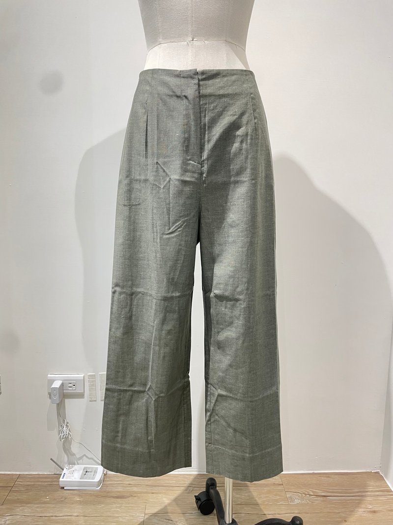 油蠟紋理挺褲－微瑕 - 設計館 YUER 雨兒 女長褲 - Pinkoi