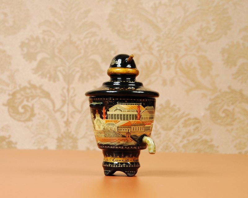 St Petersburg Samovar box miniature lacquer art WhiteNight｜擺飾/家飾品人氣榜 - Pinkoi
