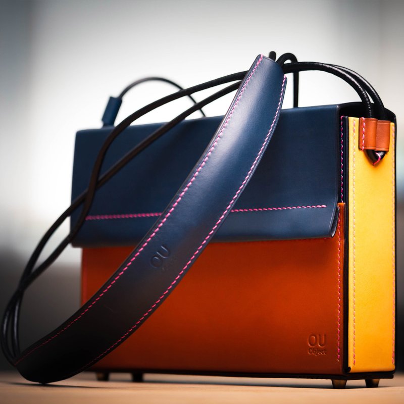 偶物 /// 後現代方包 斜背雙繩調節 純手工植揉牛革製作 OU object | 偶物｜側背包/斜背包人氣榜 - Pinkoi