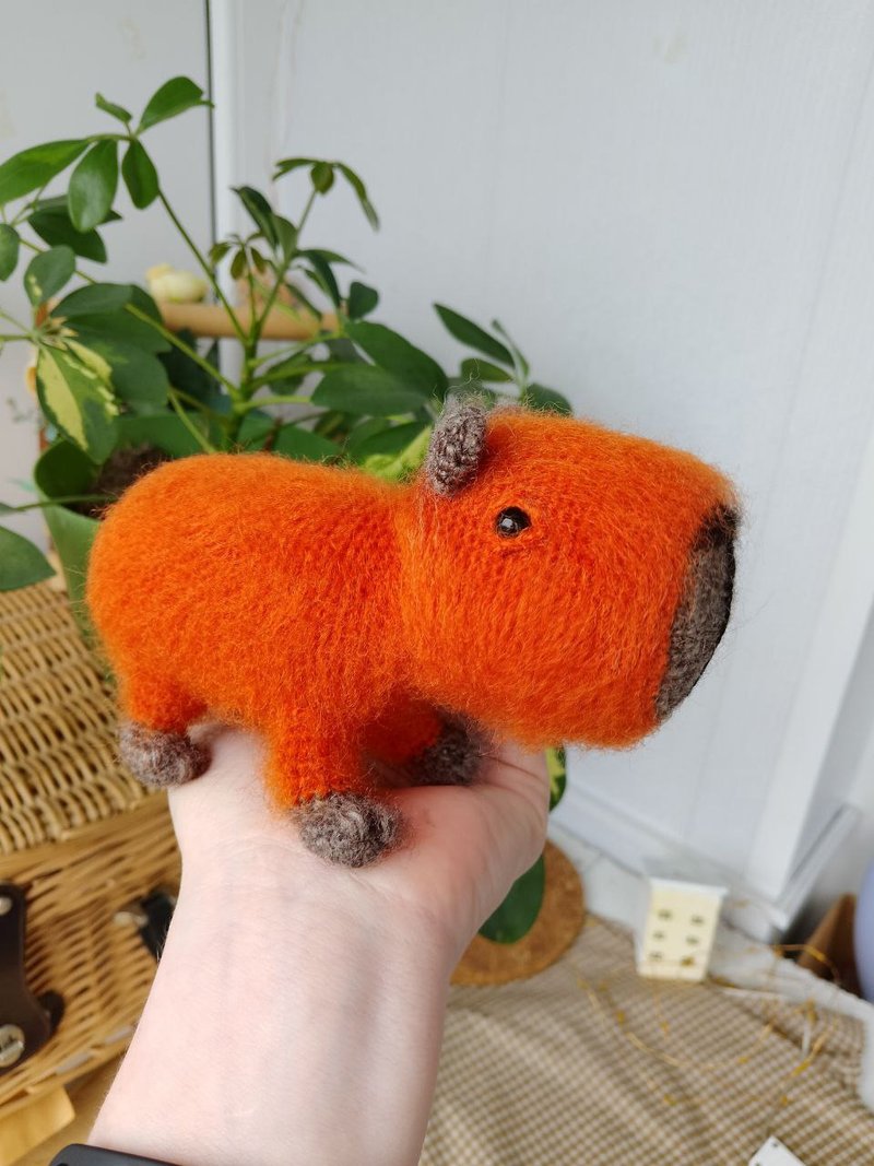 Capybara soft toy orange cute. Holiday gift. Stuffed capybara plush toy ...